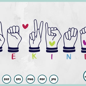Sign Language SVG | ASL SVG | Be Kind Svg | Smile Svg | Asl Love Svg ...