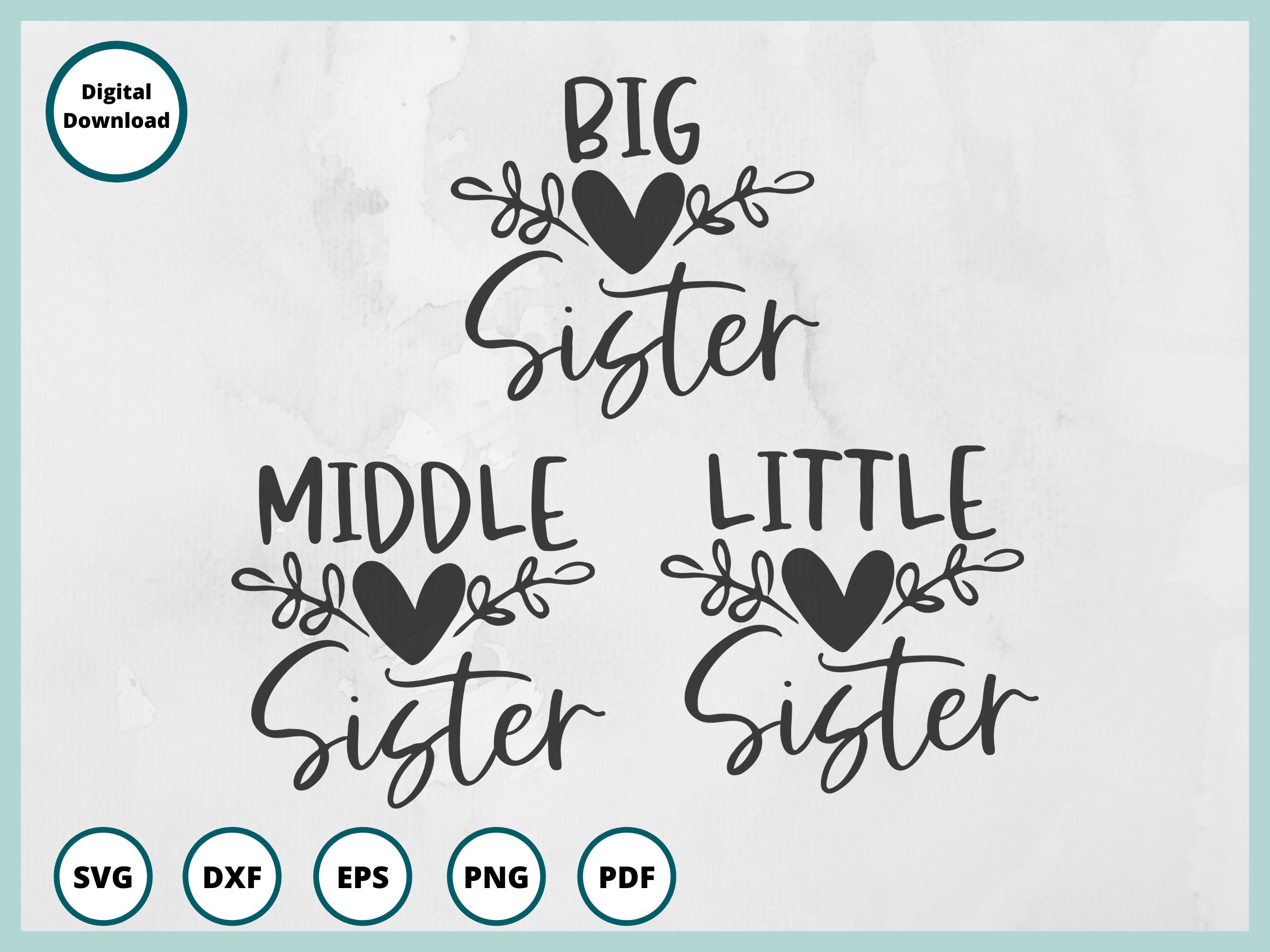 Hermana Mayor SVG / Hermanas SVG / Hermana Pequeña SVG / | Etsy