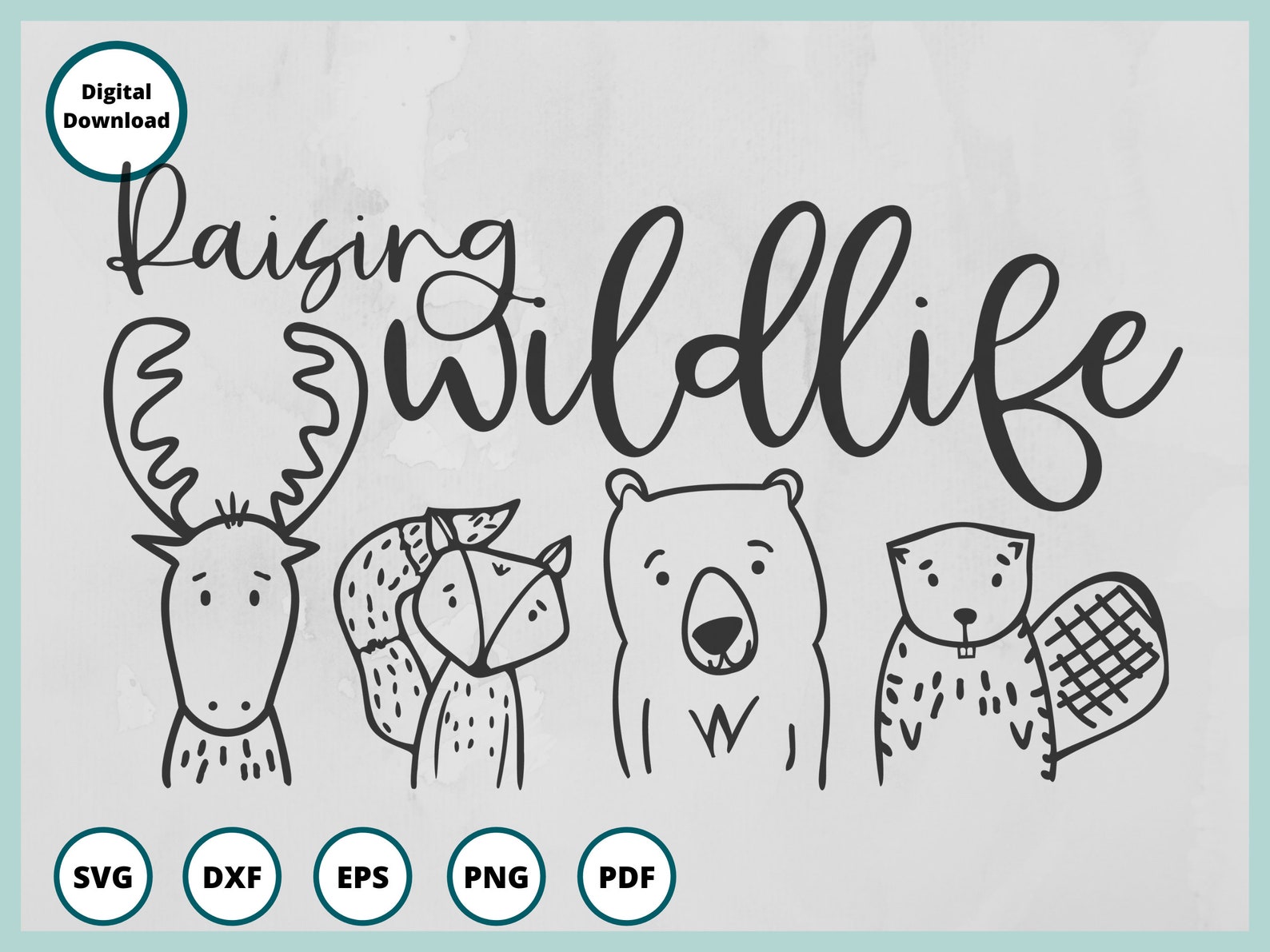 Raising Wildlife SVG Boy Mom SVG Woodland SVG Popular - Etsy Canada