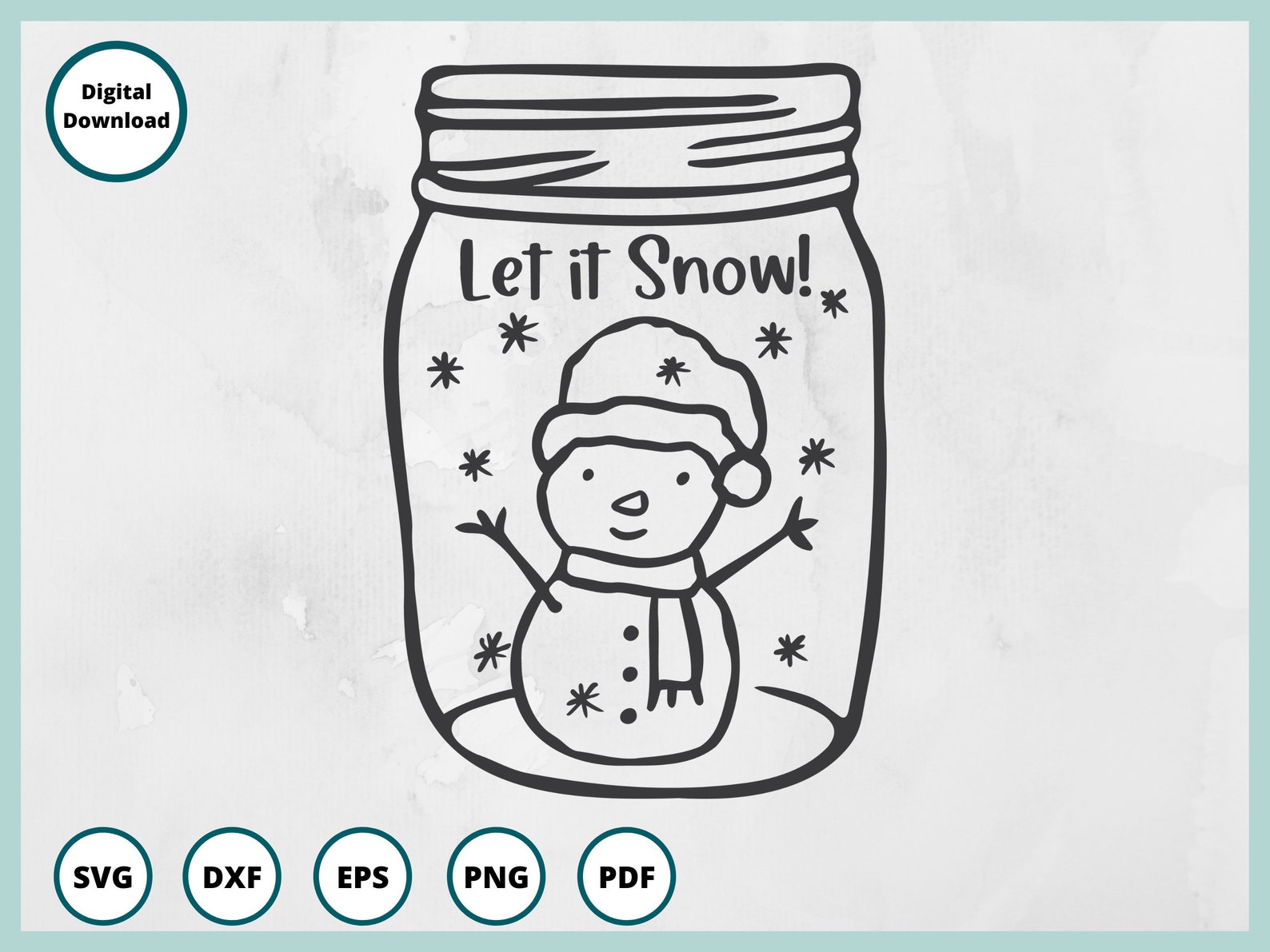 Let It Snow SVG Snowman SVG Winter SVG Snowflake Svg | Etsy