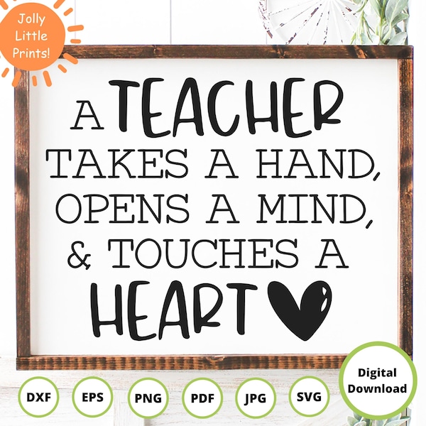 Teacher Takes a Hand - Etsy