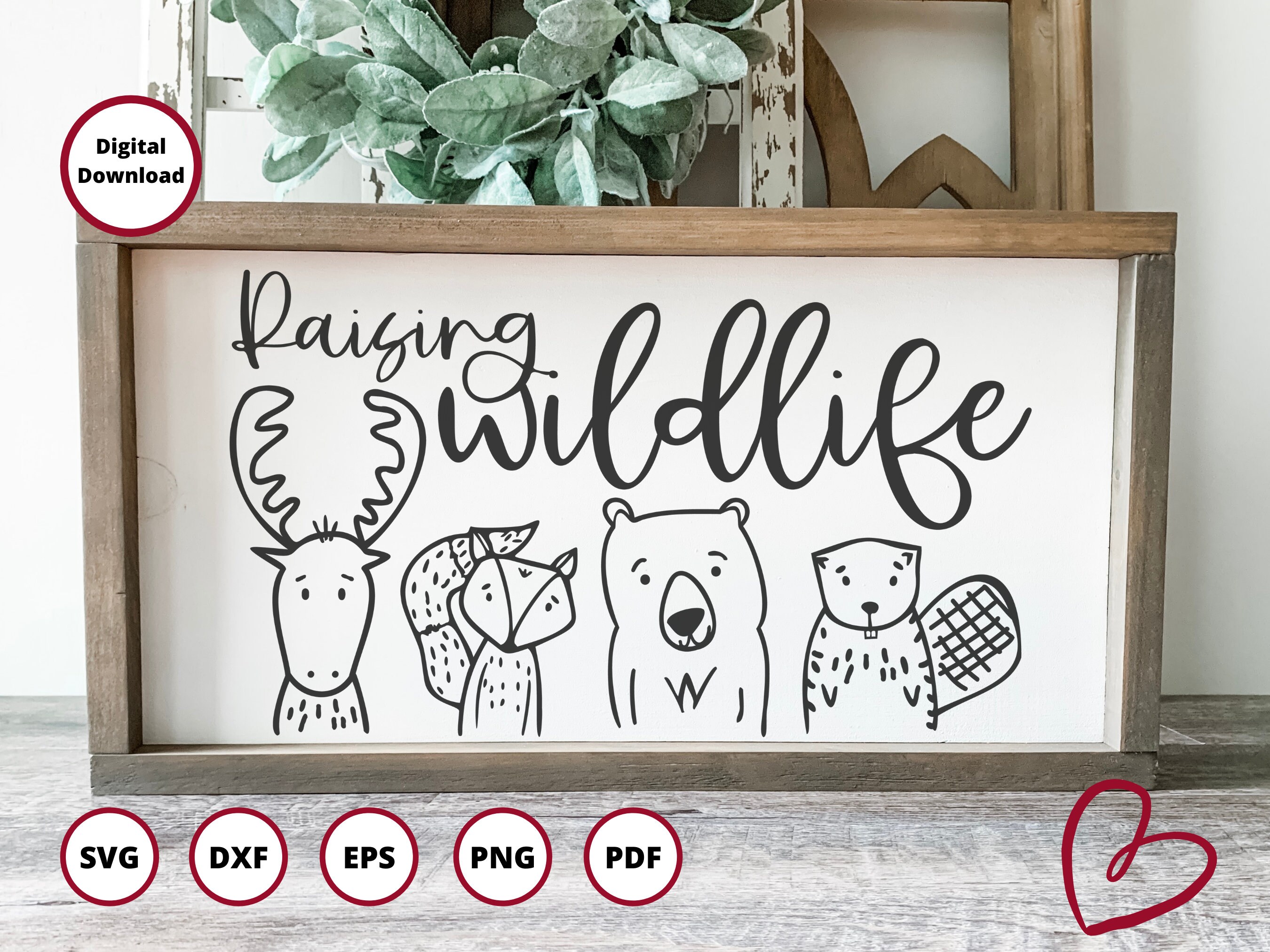 Raising Wildlife SVG Boy Mom SVG Woodland SVG Popular - Etsy Canada