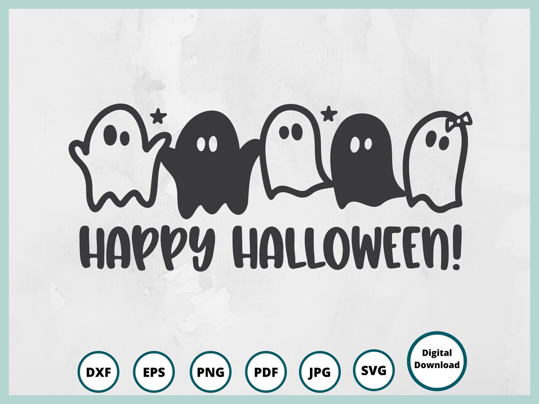Happy Halloween SVG Halloween Ghosts SVG Halloween SVG - Etsy UK