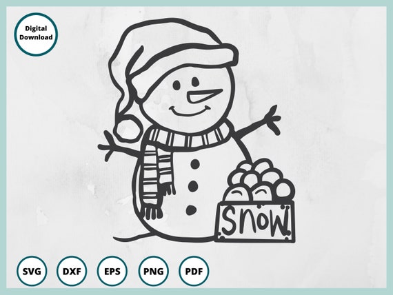 Snowman Svg Snowflake Svg Let It Snow Svg Winter Svg | Etsy