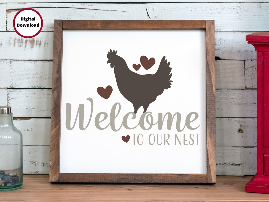 Rooster SVG | Welcome SVG | Chicken Svg | Welcome Sign Svg | Farmhouse ...