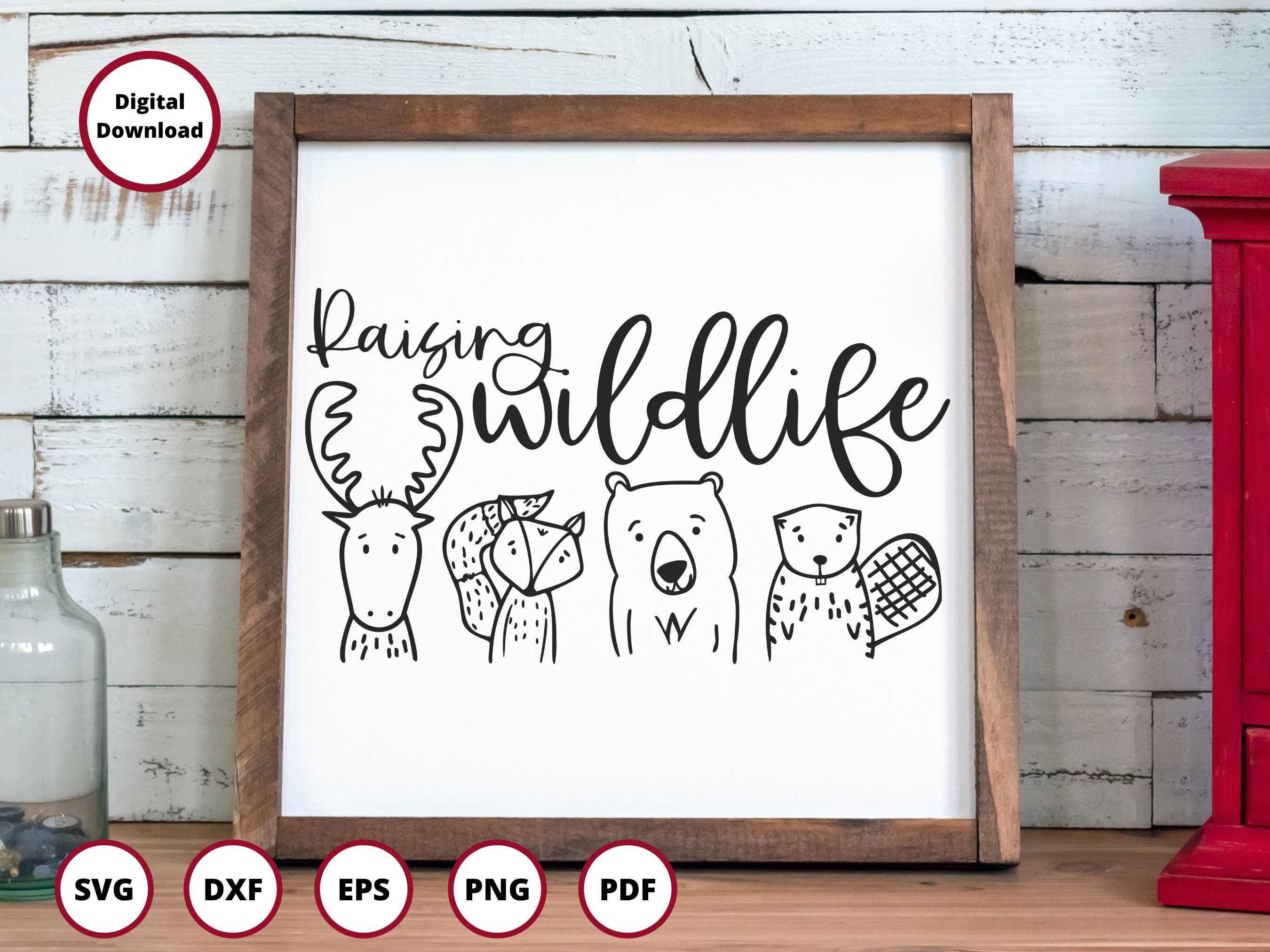 Raising Wildlife SVG Boy Mom SVG Woodland SVG Popular - Etsy Canada