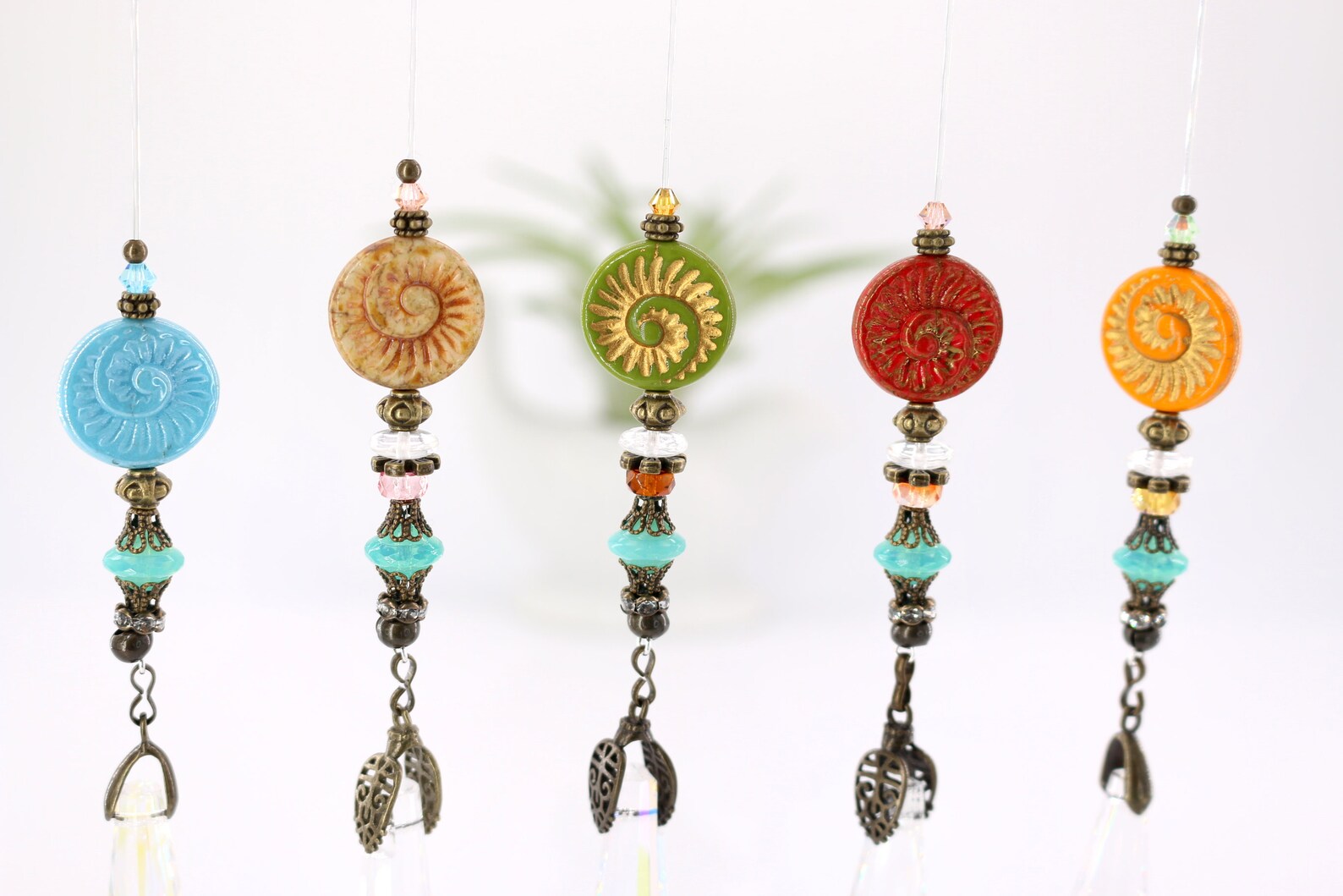 Nautilus Sun Catcher Crystal Hanging Vibrant Colors Sizes: - Etsy