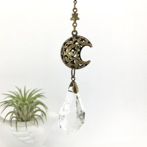 Handmade Filigree Moon Rainbow Maker for Windows - Boho Crystal Sun ...