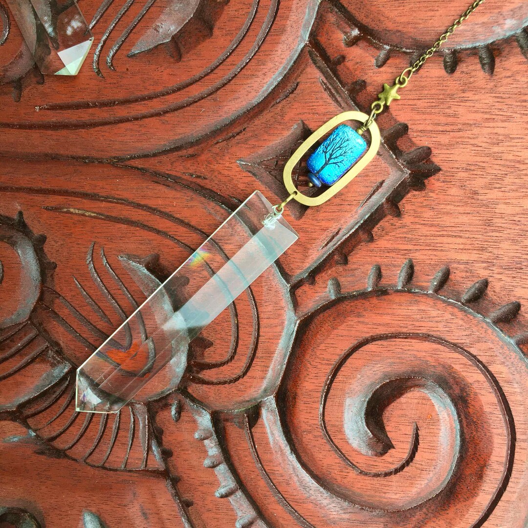 Vintage Crystal Prism Sun Catcher - 4" Tree of Life, Stunning Window ...