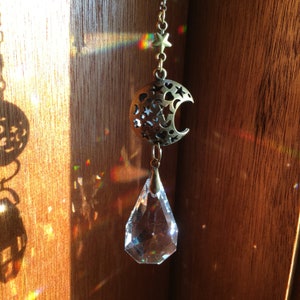 Handmade Filigree Moon Rainbow Maker for Windows - Boho Crystal Sun ...