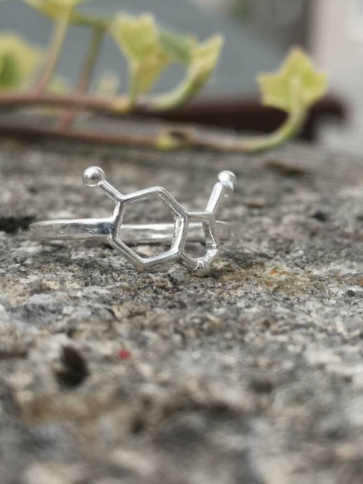 Serotonin Ring, Worry Ring Chemistry Gift Cool Rings Funky Rings Gift ...