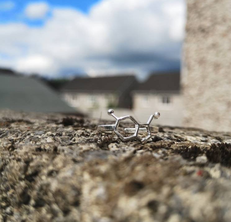 Serotonin Ring, Worry Ring Chemistry Gift Cool Rings Funky Rings Gift ...