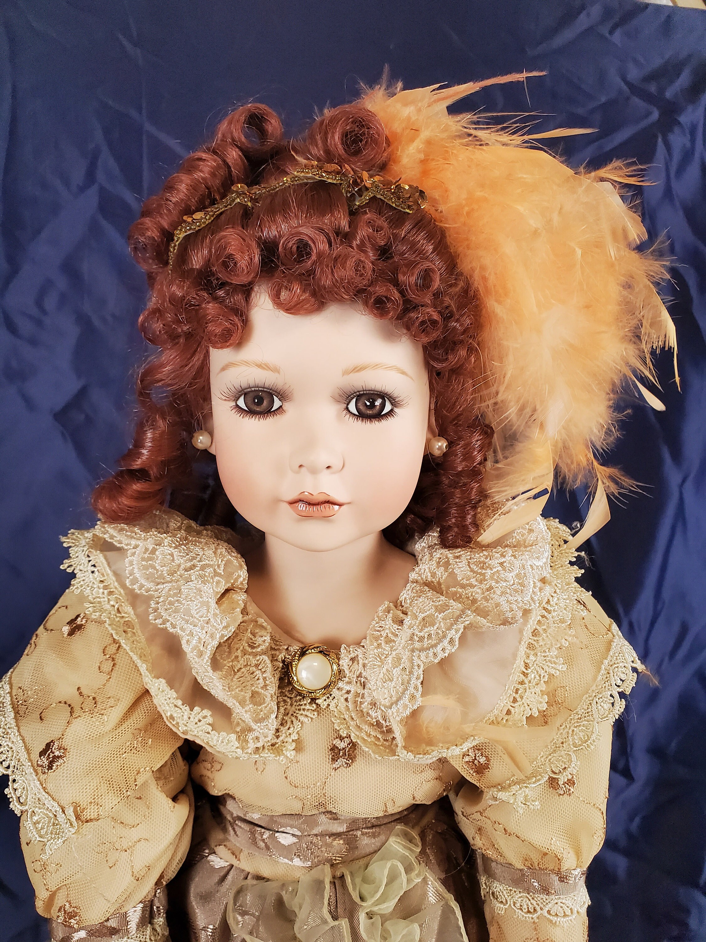 American Classics REBECCA Elaine 24 Tall Porcelain Doll With Stand Made ...