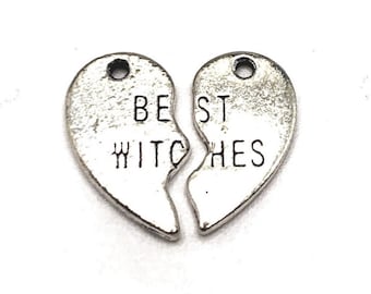 Sterling Silver Two Piece Best Friends CHARM or PENDANT Solid - Etsy