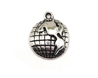 Earth Globe Charm | Etsy