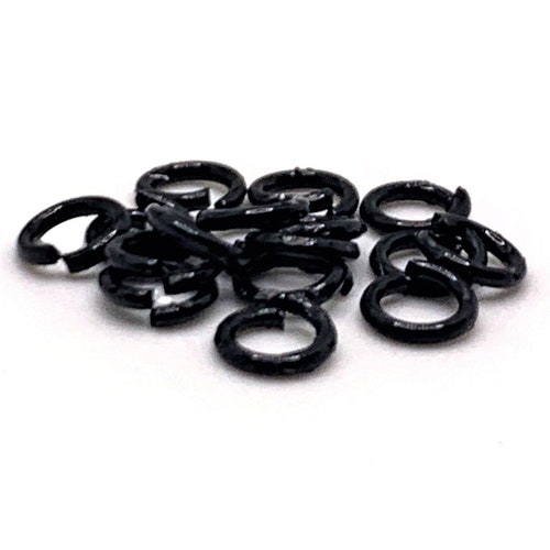 100 500 or 1000 BULK 8 Mm Black Enamel Coated Jump Rings - Etsy