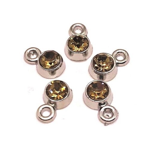 4 20 or 50 BULK Small Rhinestone Charms Jewelry Findings - Etsy