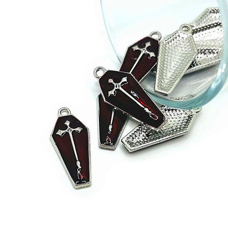 Coffin Enamel Pendant - Etsy