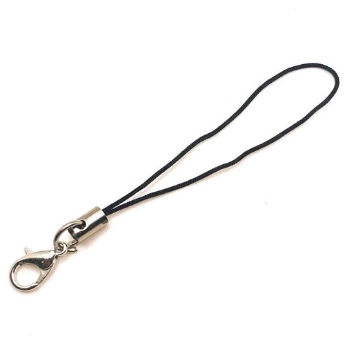 20 Cell Phone Straps or Cords 50mm Black and Silver - Etsy