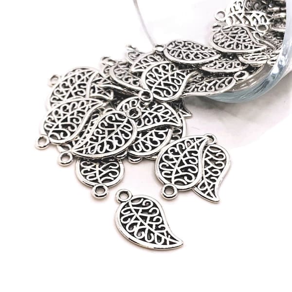Leaf Charm - Etsy
