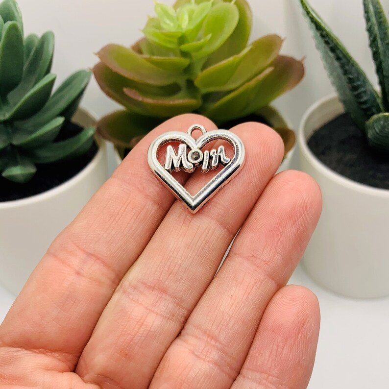 4 or 20 BULK Silver Love My Mom Charms Mother Charm - Etsy