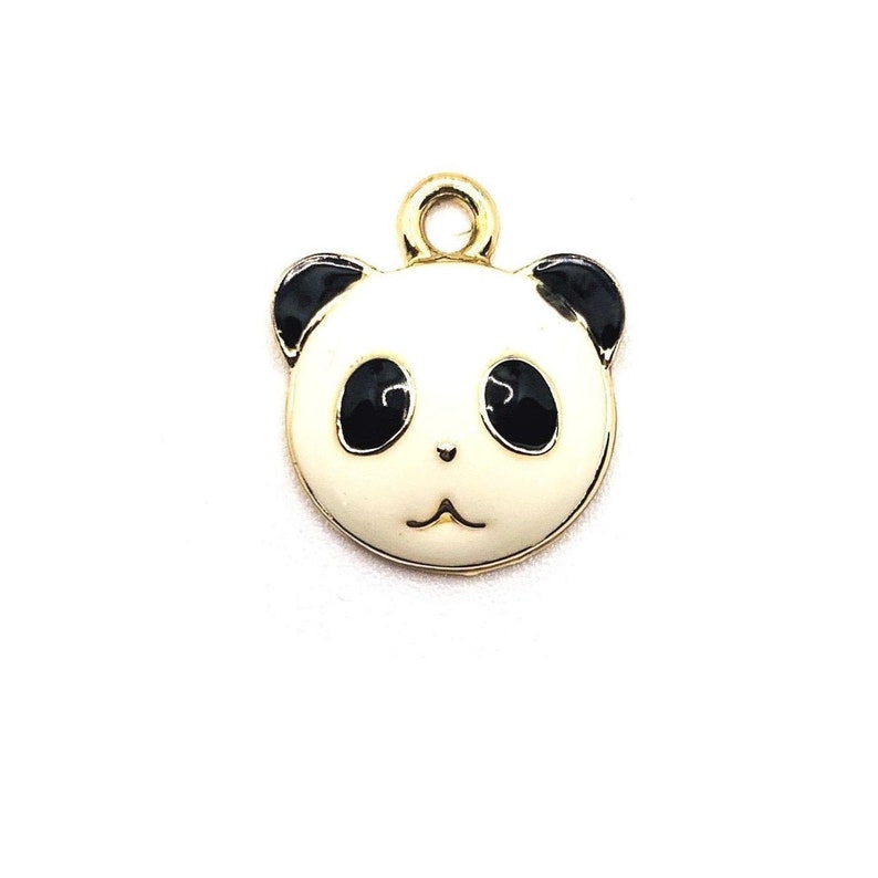 4 20 or 50 BULK Panda Face Charms Black and White Panda Bear - Etsy