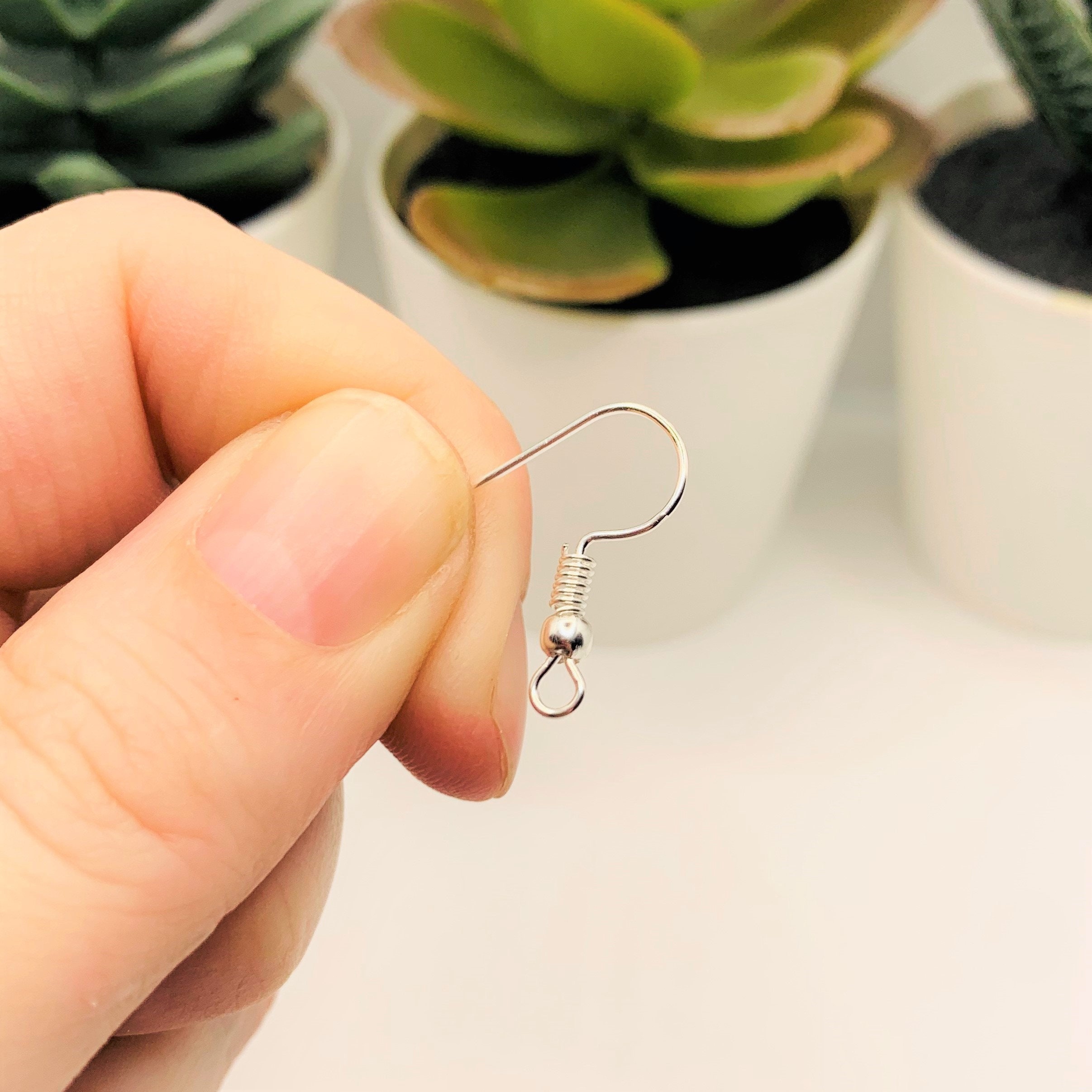 100 or 500 BULK Bright Silver Fish Hook Earring Wires French - Etsy