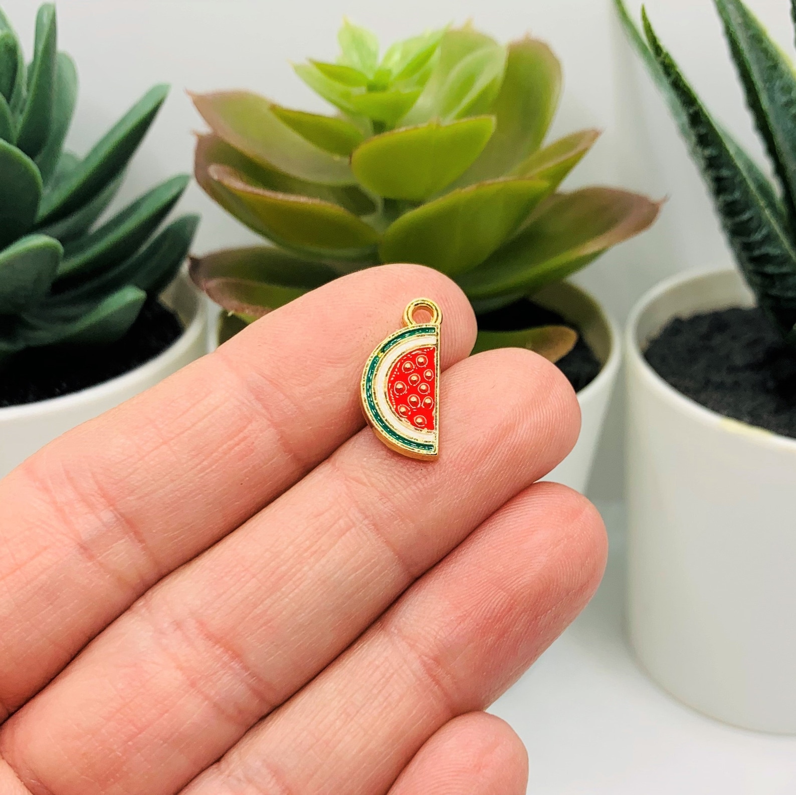 4, 20, or 50 BULK Watermelon Slice Charms, Summer Charm, Food Charm ...