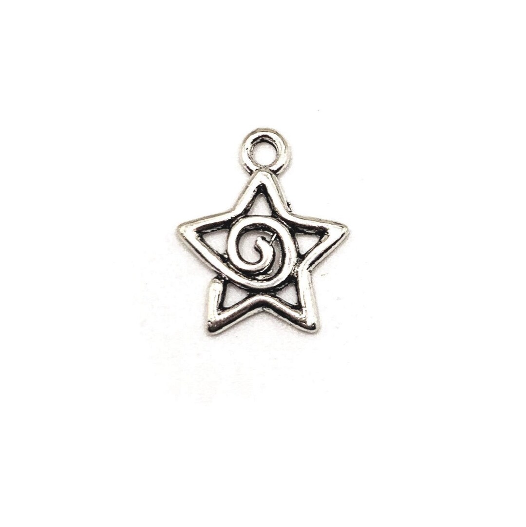 4 20 or 50 BULK Silver Star Charms Galaxy Charms Celestial - Etsy