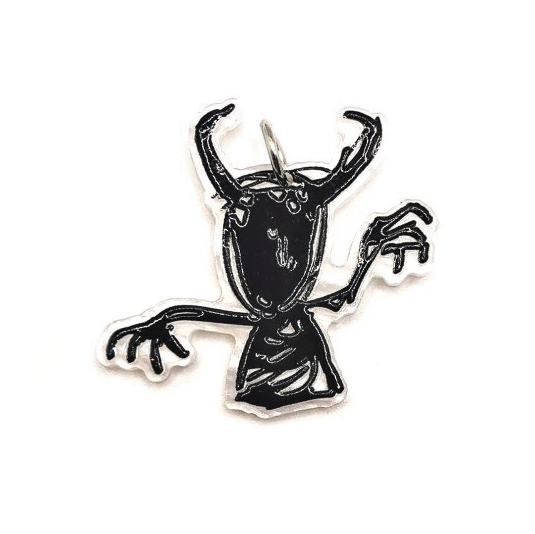 1, 4 or 20 White and Black Crayon Demon Drawing Charms, Halloween ...