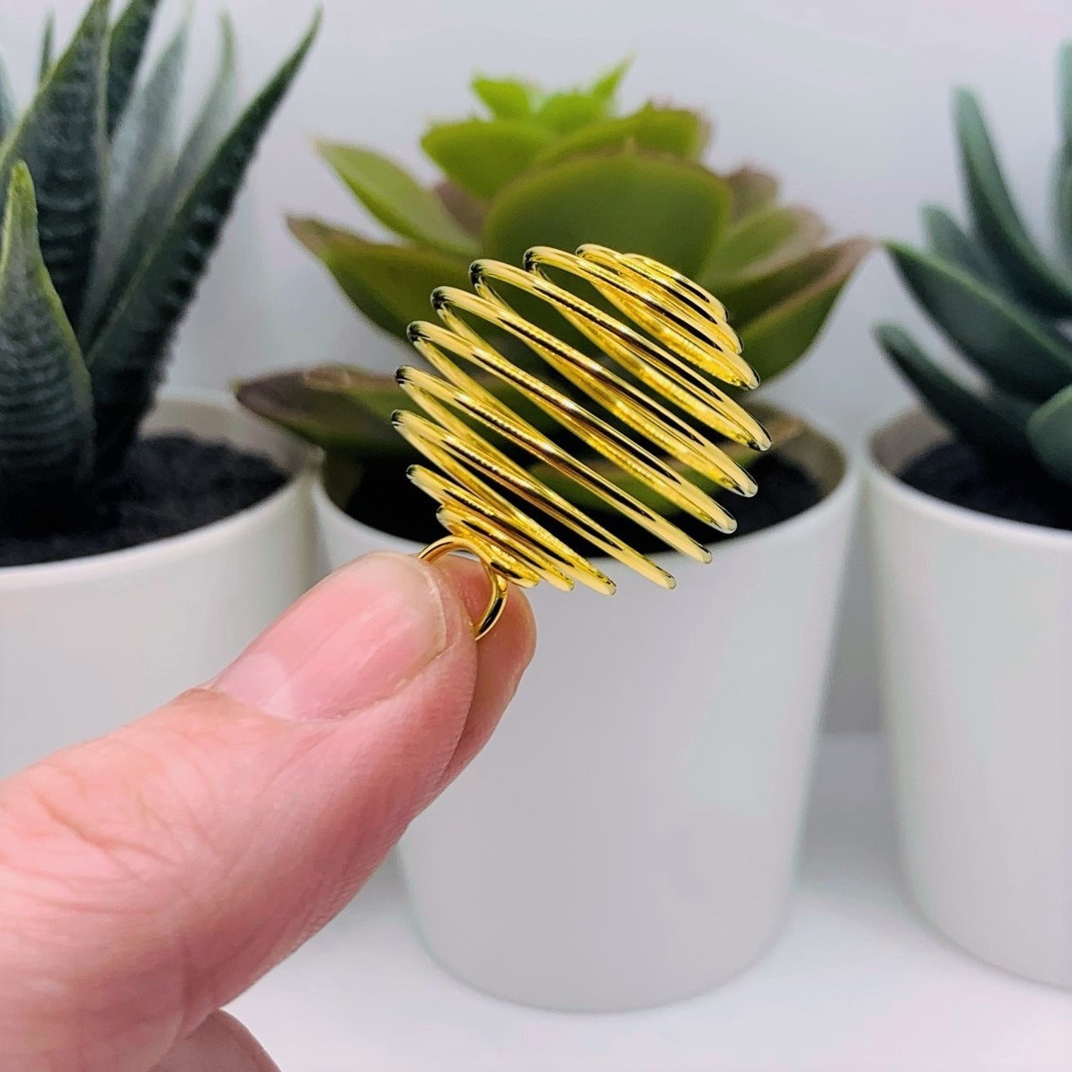 4 or 20 BULK Gold Spiral Bead Cages Captive Bead Cage - Etsy