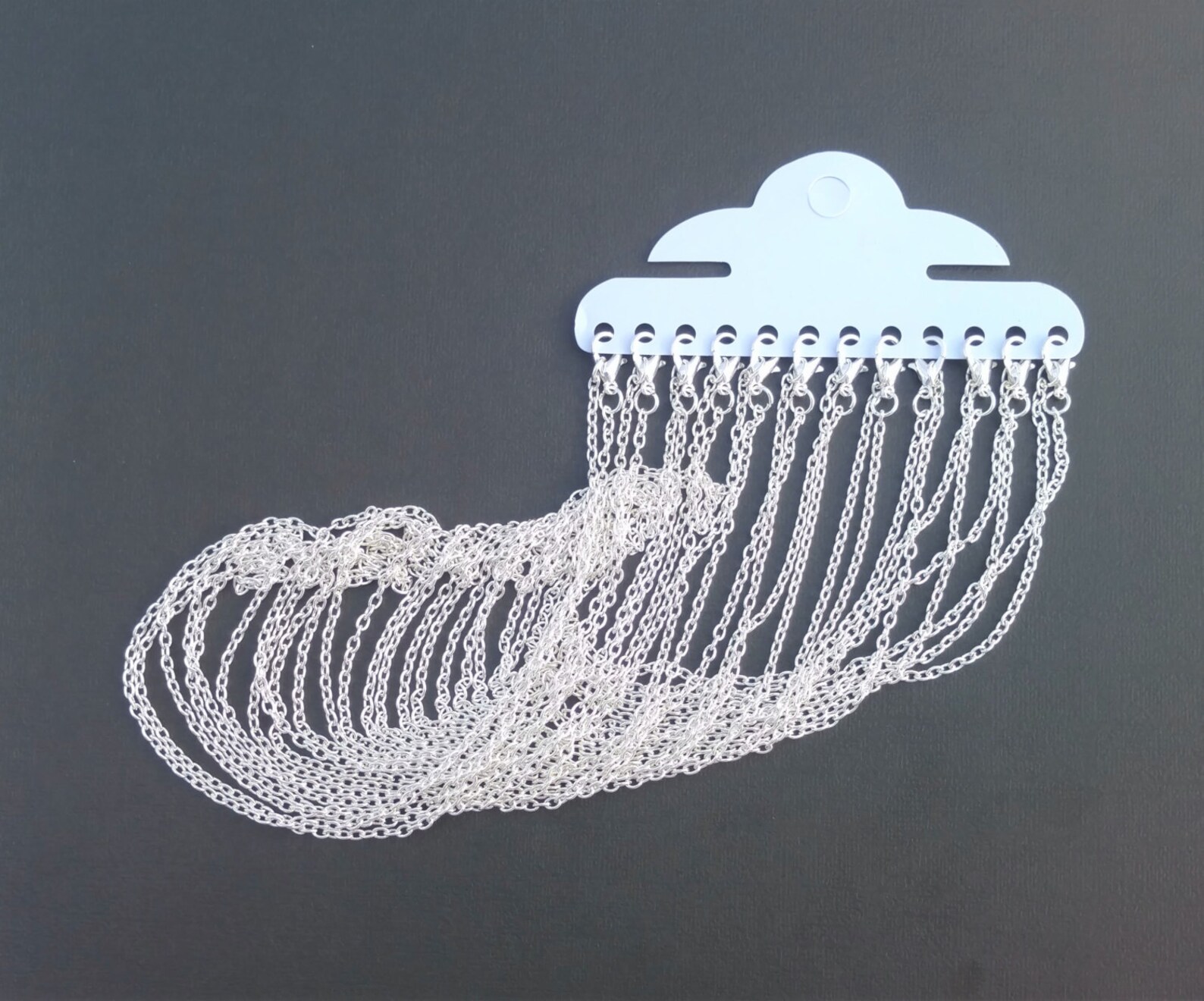 12 or 72 Pack BULK 24 Silver Plated Chains Pre-made - Etsy