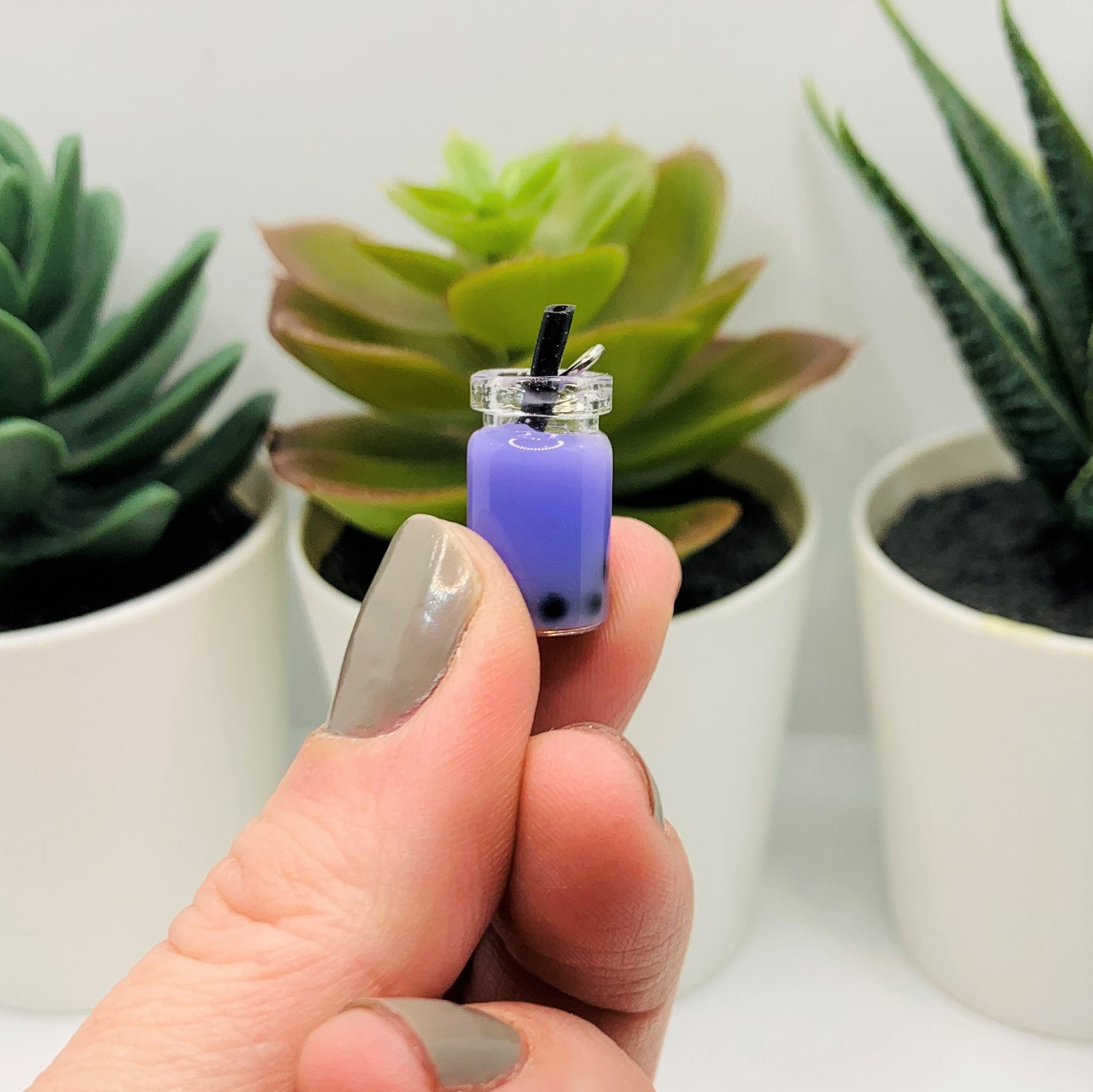 4 or 12 Purple Taro Boba Tea Charms Taro Milk Tea Charm 3D - Etsy