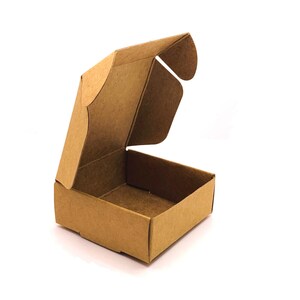 100 BULK Pieces Small Foldable Kraft Paper Jewelry Box, 5x5x2 Cm / 1 ...