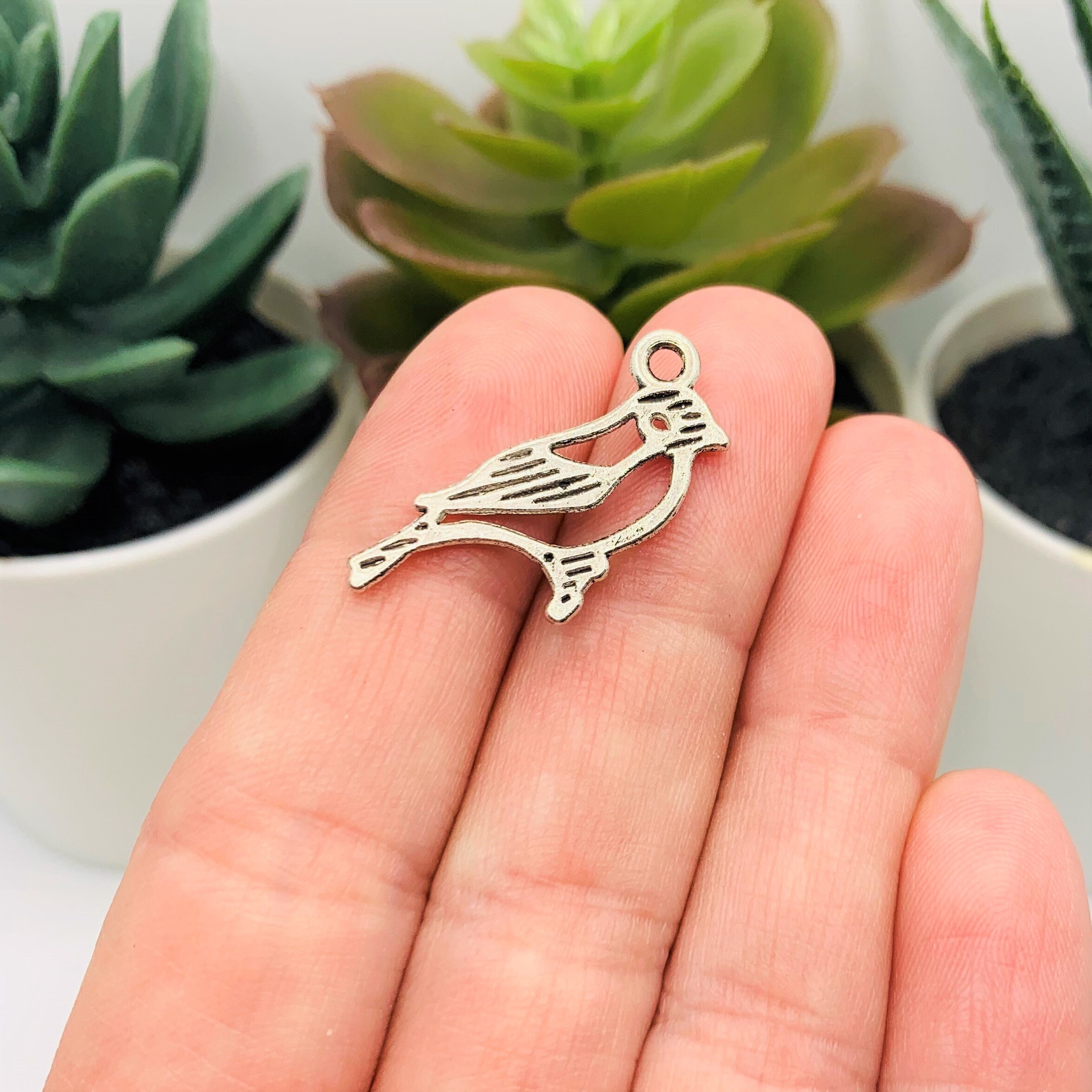 4 20 or 50 BULK Silver Bird Charms Robin Sparrow Charm | Etsy