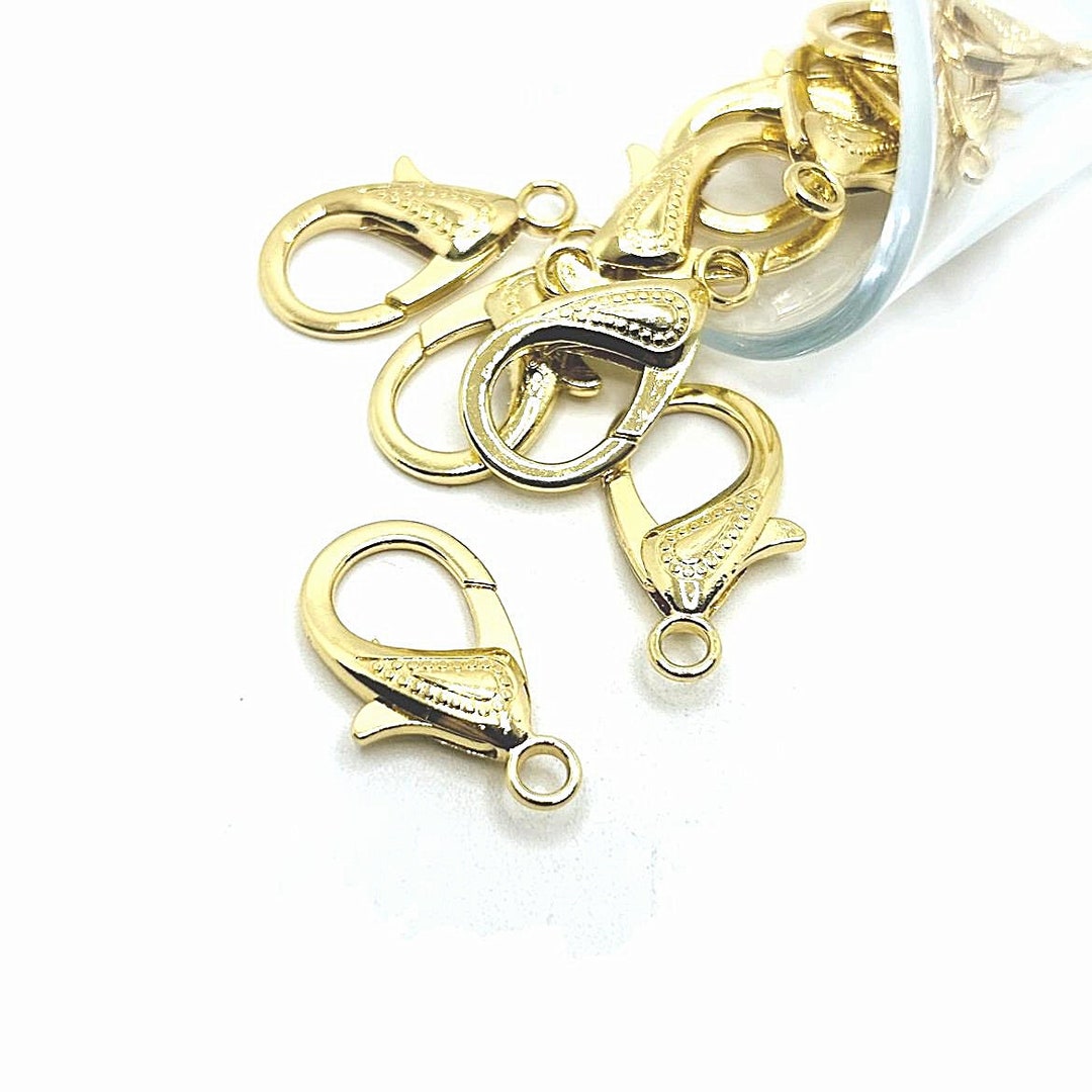 4, 20 or 50 BULK KC Gold Large Ornate Lobster Clasps, Jumbo Claw Clasp ...