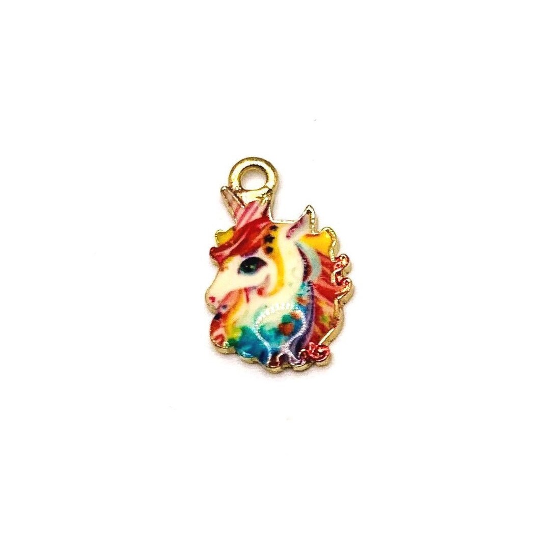 4 20 or 50 BULK Colorful Unicorn Charms Rainbow Unicorn - Etsy