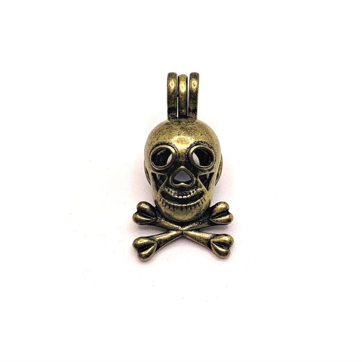 4 or 20 BULK Bronze Toned Skull Lockets Aromatherapy - Etsy