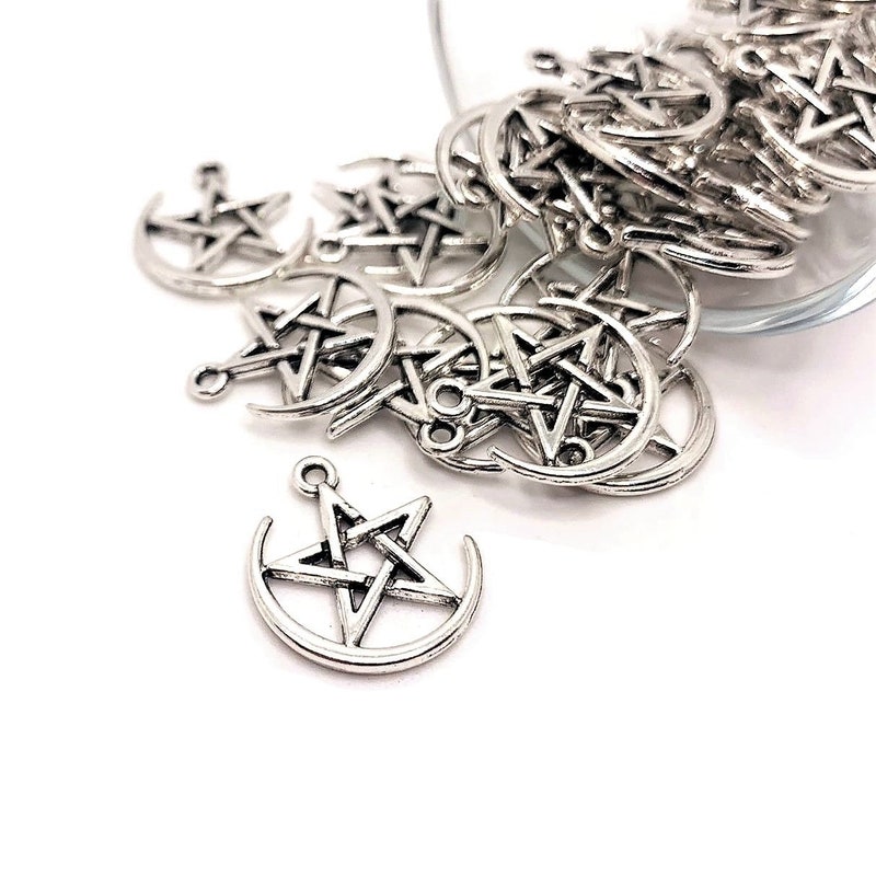 Triple Crescent Pentacle - Etsy