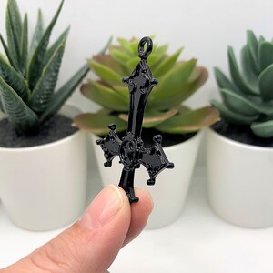 1, 4 or 20 BULK Large Black Enamel Inverted Upside Down Cross, Satanic ...