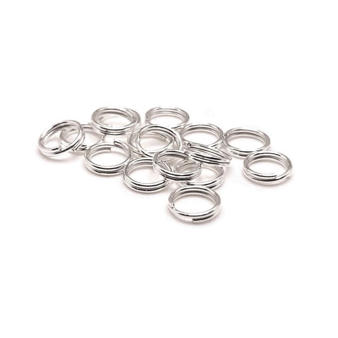 100, 500 or 1,000 BULK 6 Mm Split Bright Silver Plated Jump Rings ...