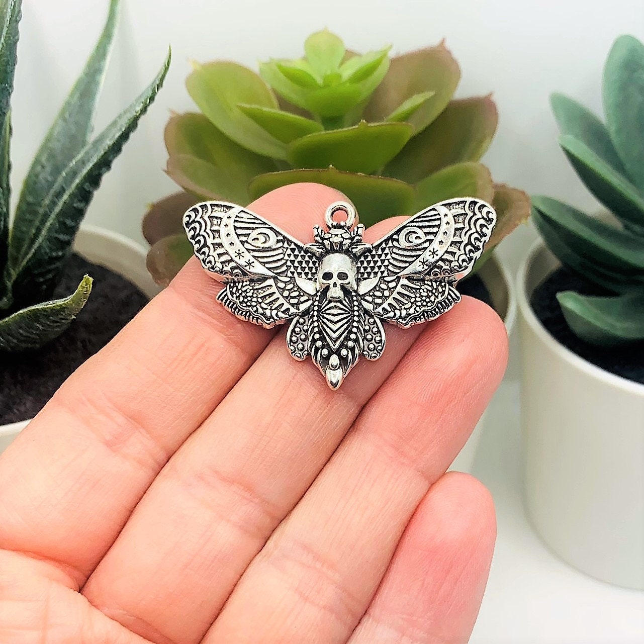 1 4 or 20 BULK Silver Moth Charms Decorative Moth Deaths - Etsy