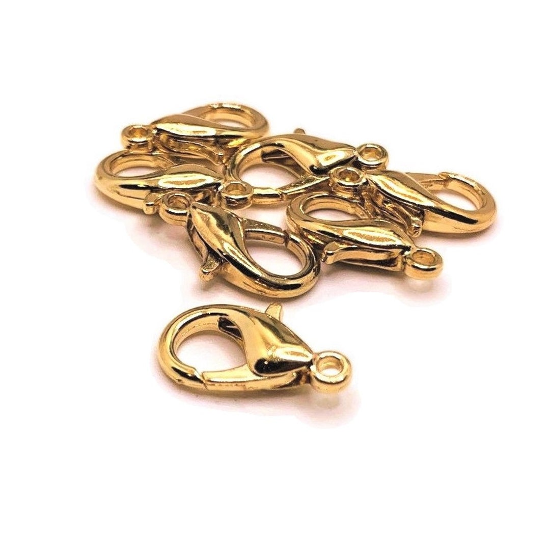 500 BULK Large 8 X 16 Mm KC Gold / Light Gold Lobster Clasps, Plated ...