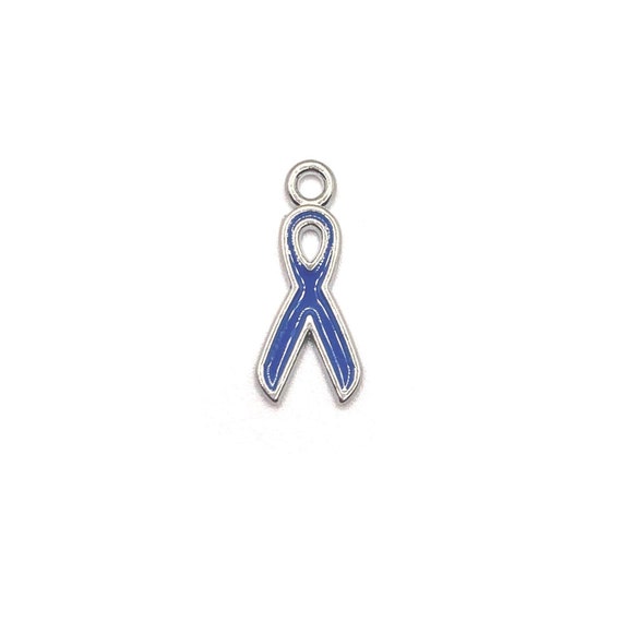 4 20 or 50 BULK Small Blue Ribbon Charms Child Abuse - Etsy