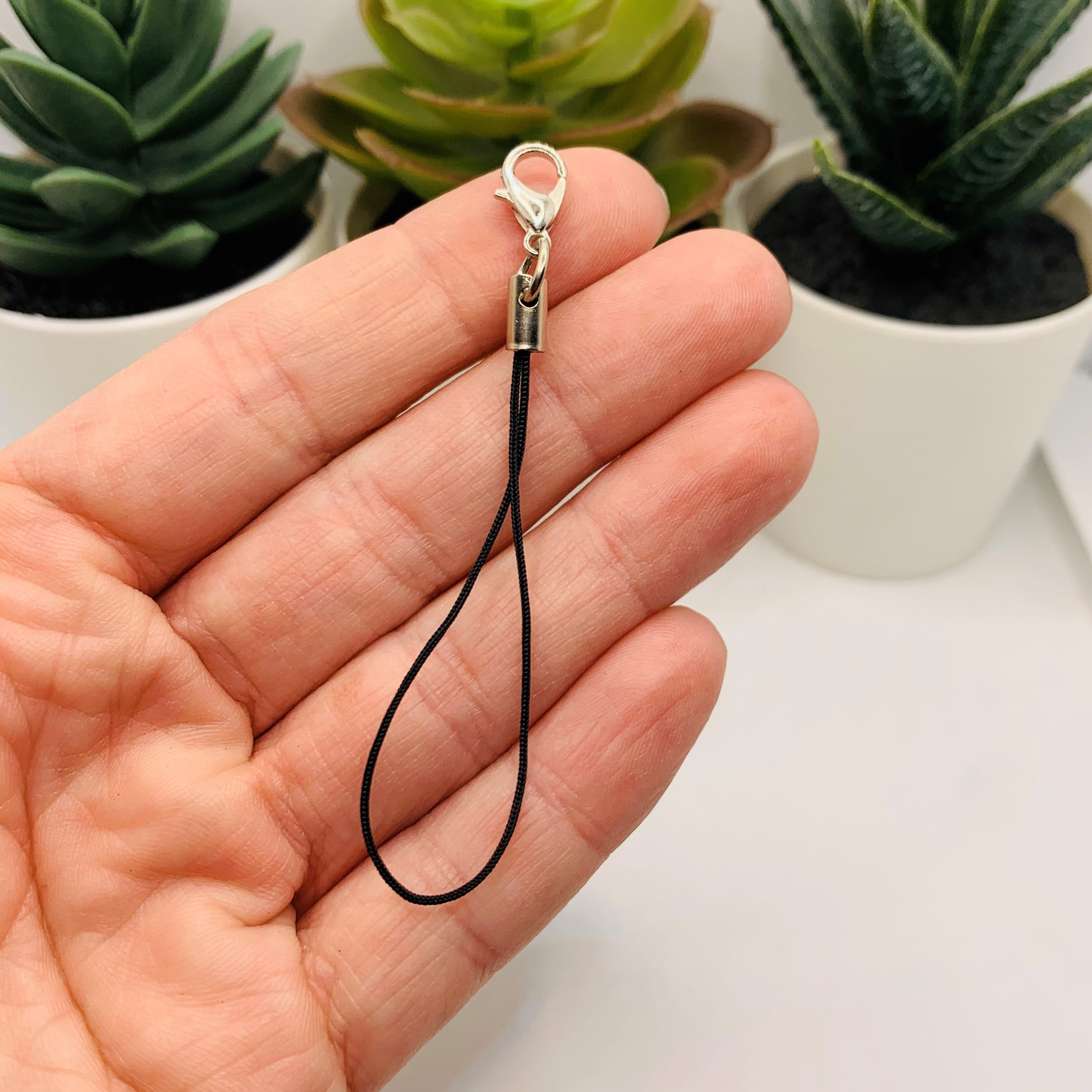 4 20 or 50 BULK Black and Silver Cell Phone Straps Phone | Etsy