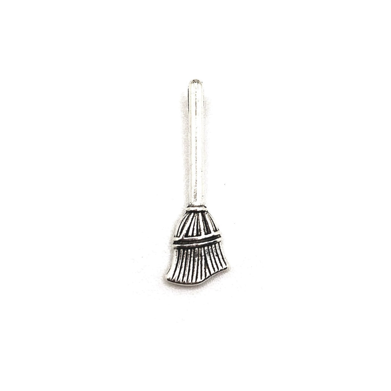 4 20 or 50 BULK Silver Broom Charms Wizard Charm Halloween - Etsy