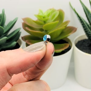 4, 20 or 50 BULK Small Rhinestone Charms, Light Blue Rhinestones, Topaz ...