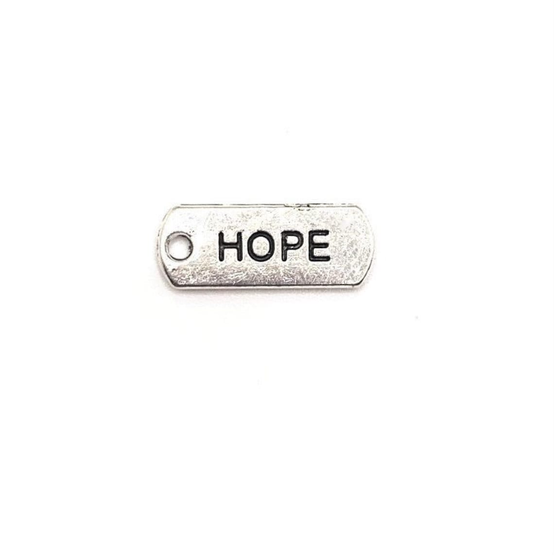 4 20 or 50 BULK Hope Bar Tags Antique Silver Word Charm - Etsy