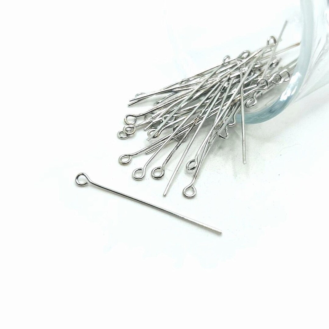 100 or 500 BULK Antique Silver Eye Pins, Wholesale Jewelry Findings ...