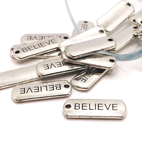 Believe Charm - Etsy